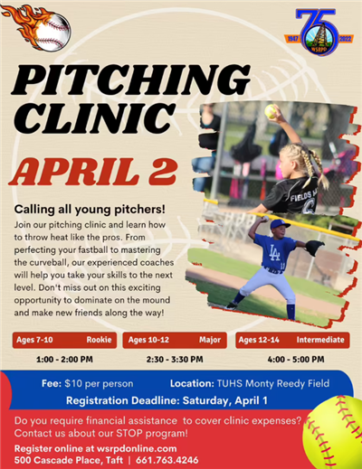 West Side Recreation & Park District: Pitching Clinic