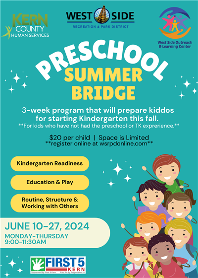 West Side Recreation & Park District: Preschool Summer Bridge