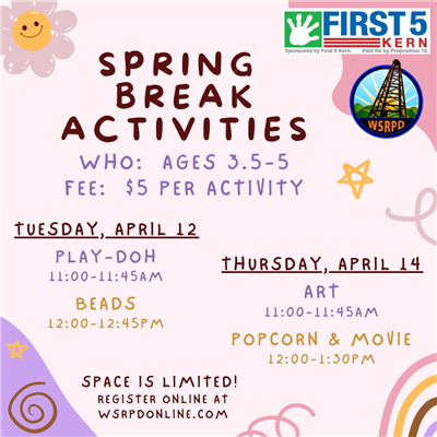 West Side Recreation & Park District: Spring Break Preschool