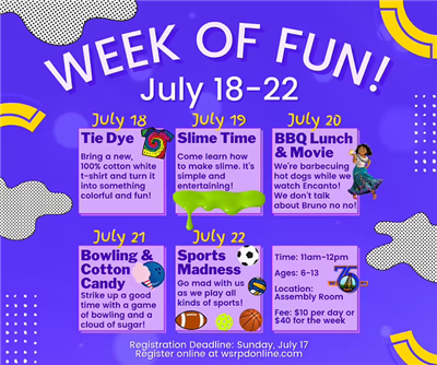 West Side Recreation & Park District: Week of Fun