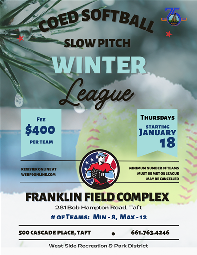 West Side Recreation & Park District: Coed Softball Winter League